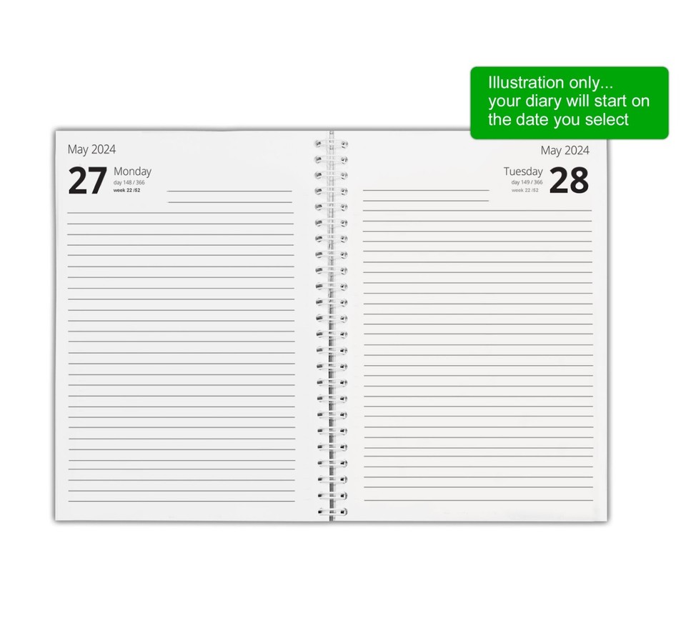 A4 & A5 Future Year Diary: 2026, 2027, 2028 - Week View or Day Per Page ...