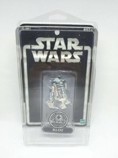 RARE Star Wars R2d2 Silver Anniversary Action Figure Hasbro 2002 Toy ...