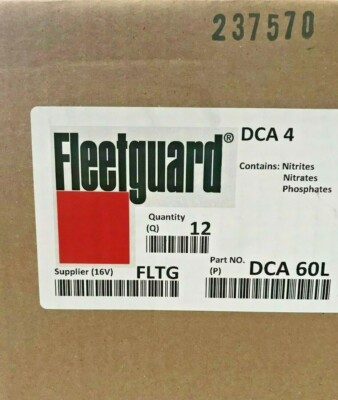 Fleetguard DCA60L Cooling System Additive DCA4 (Pack of 12) | eBay
