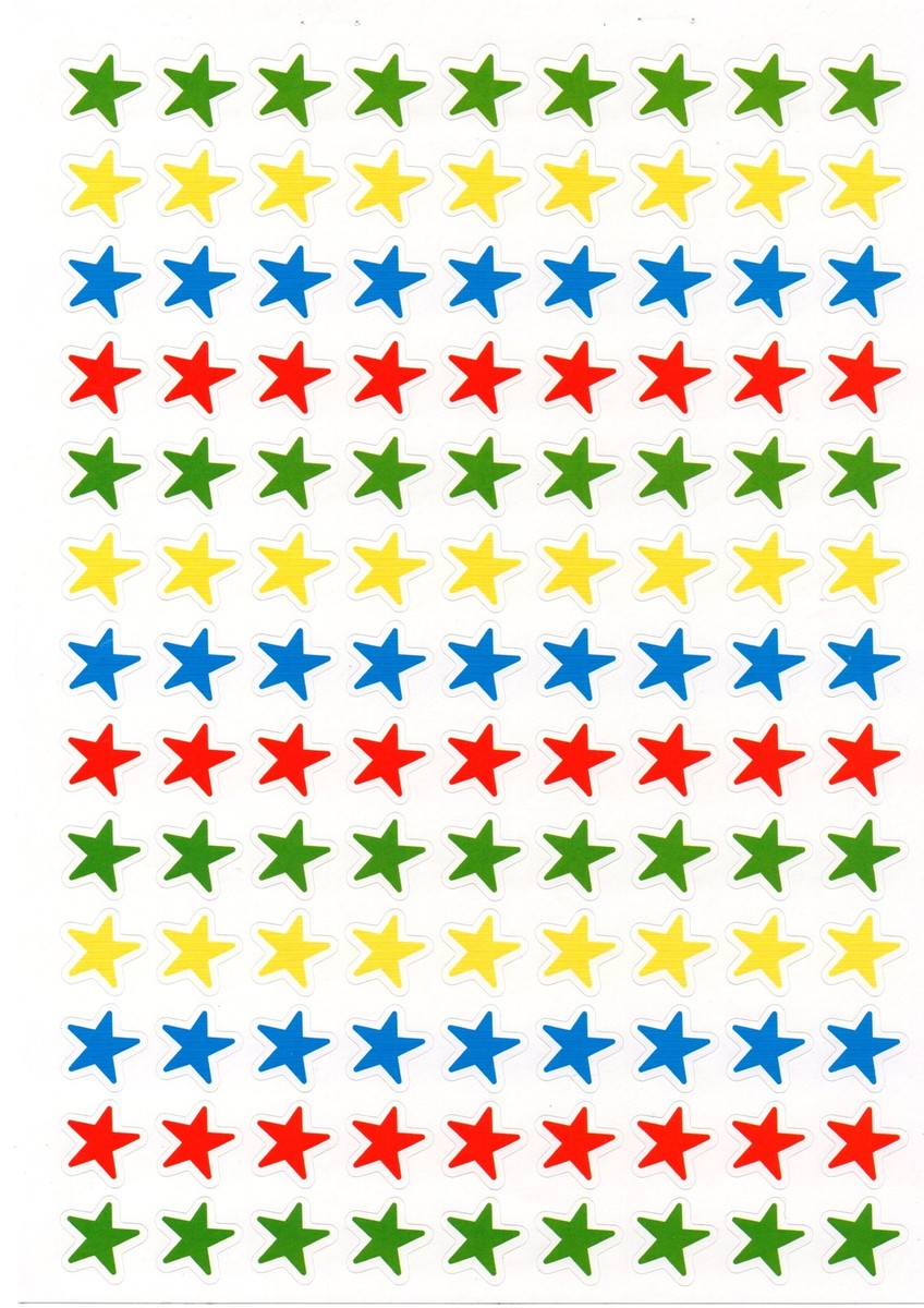 Yellow Star Stickers