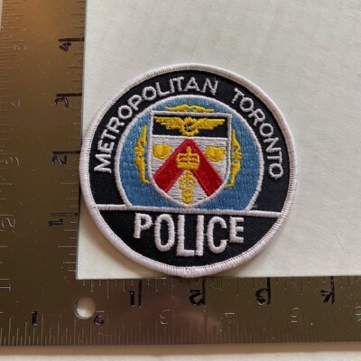 Canadian Metropolitan Toronto Ontario Police Patch White Border | eBay