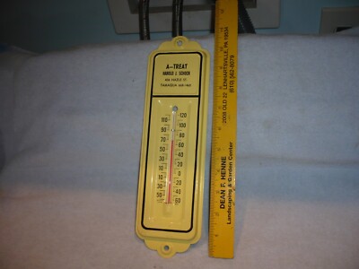 A-Treat Thermometer Vintage Soda Advertising harold schock tamaqua pa ...