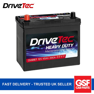DriveTec Car Battery DM057 12V 45Ah 390A 3 Years Warranty T1 T3 Starter ...