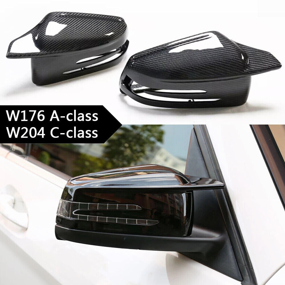 M LOOK Real Carbon Fiber Side Mirror Cover Cap For Benz W204 W221 W212 ...