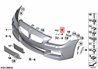 Genuine BMW F06 F12 F13 640d 640dX 640i Flap Prime Coated Right ...