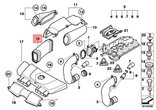 BMW 3 Series E90 E91 M47N2 2004-2008 Engine Air Intake Hose Pipe ...