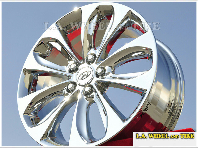 Set of 4 Chrome 18" Hyundai Sonata OEM Wheels Rims Elantra Genesis ...