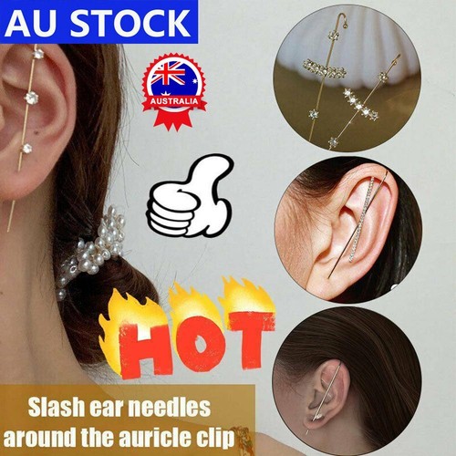Ear Wrap Crawler Hook Earrings Sash Ear Needles Around The Auricle Clip ...