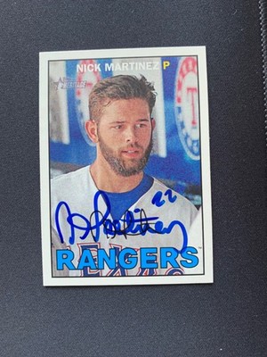 Nick Martinez Signed 2016 Topps Heritage #65 Card Texas Rangers ...