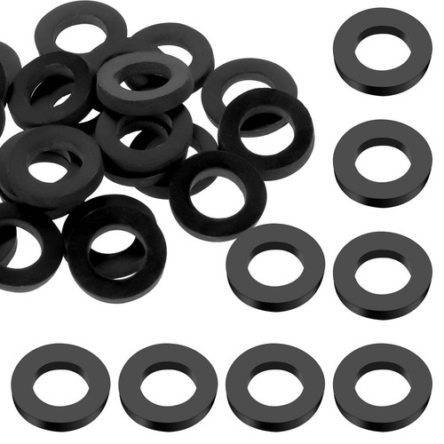 30 PCS Rubber Washers Seals Shower Hose Washers 1/2 Inch Black Flat Rubber Wa... | eBay