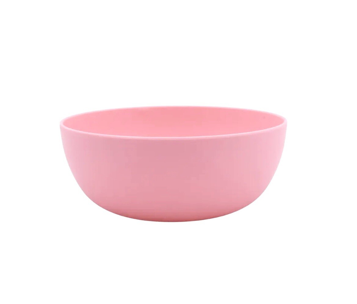 Mainstays 38oz Pink Plastic Cereal Salad Snack Bowl Dishwasher ...
