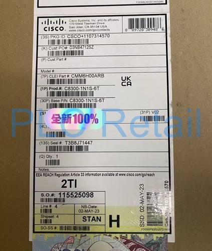 C8300-1N1S-6T CISCO C8300 1RU ROUTER 1 SM slot and 1 NIM slot, and 6 x1 ...