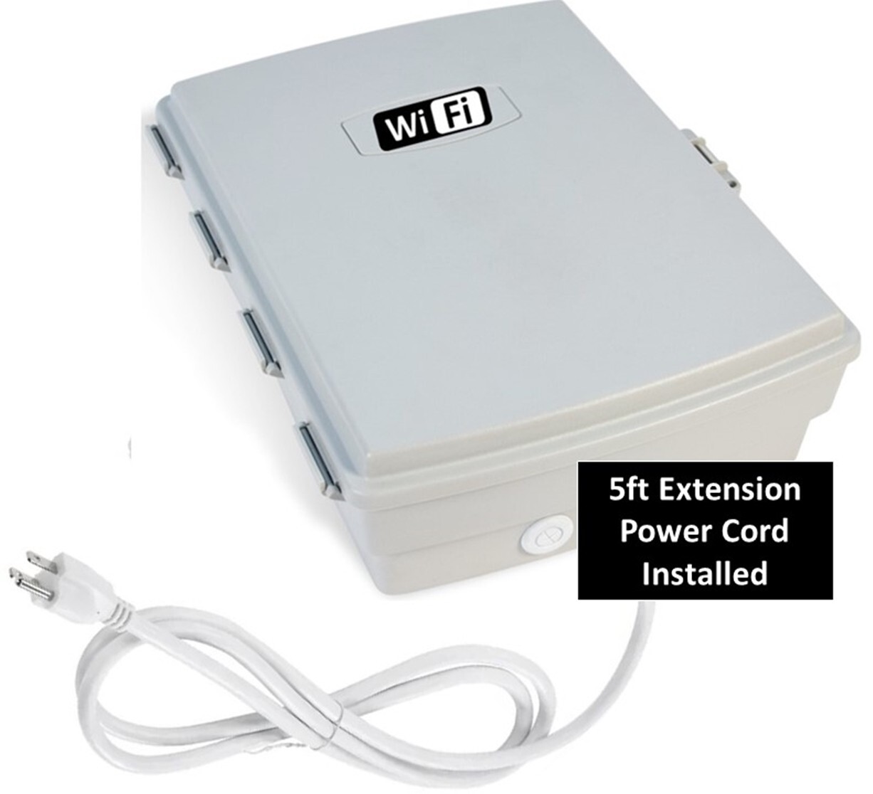 Waterproof WiFi Outdoor Weatherproof Network Enclosure Box w 5ft Power ...