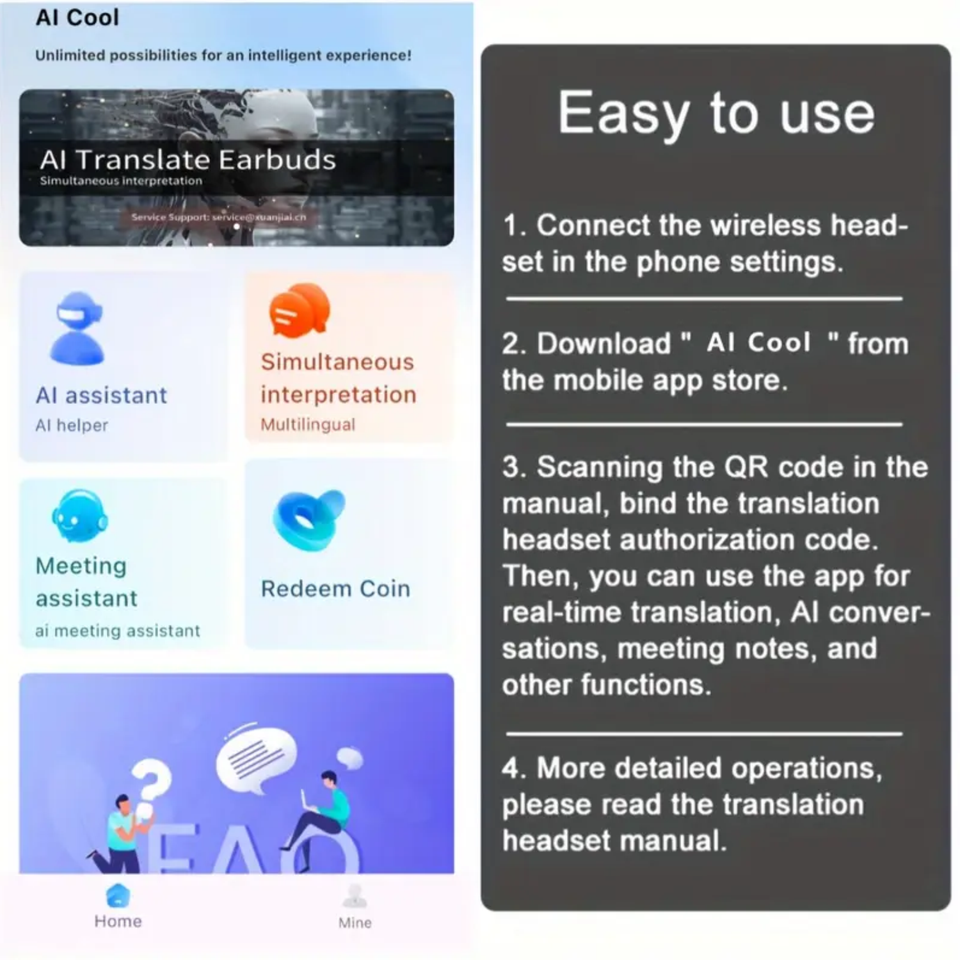 AI-Powered Translation Earbuds – Real-Time Wireless Bluetooth ...