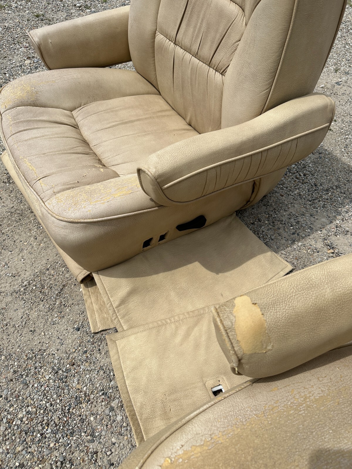 Flexsteel Cream manual RV Captain Chairs Taupe tan motorhome PAIR seats ...