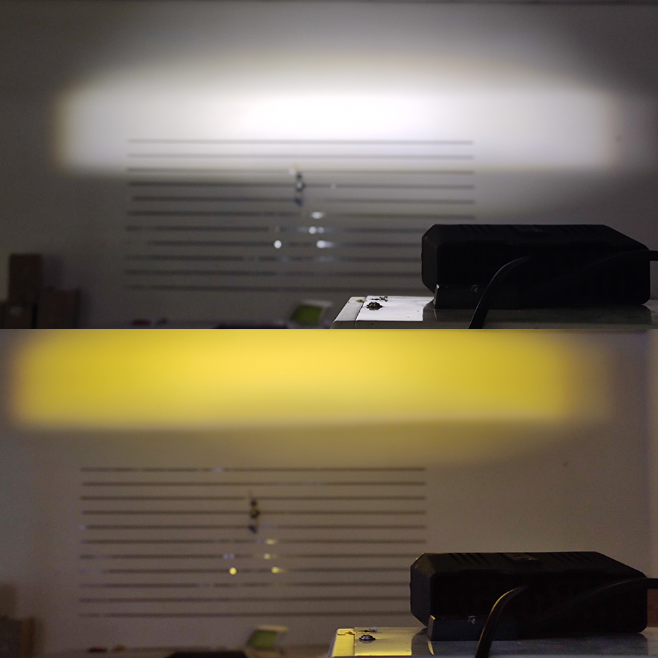 Set 2PCS 2"26W High Low Beam Yellow White LED Projector Slim Spot ...