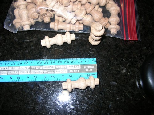 Oak Spindles 1 1/2" long Hobby Turnings Crafts Woodworking Wood Lathe ...