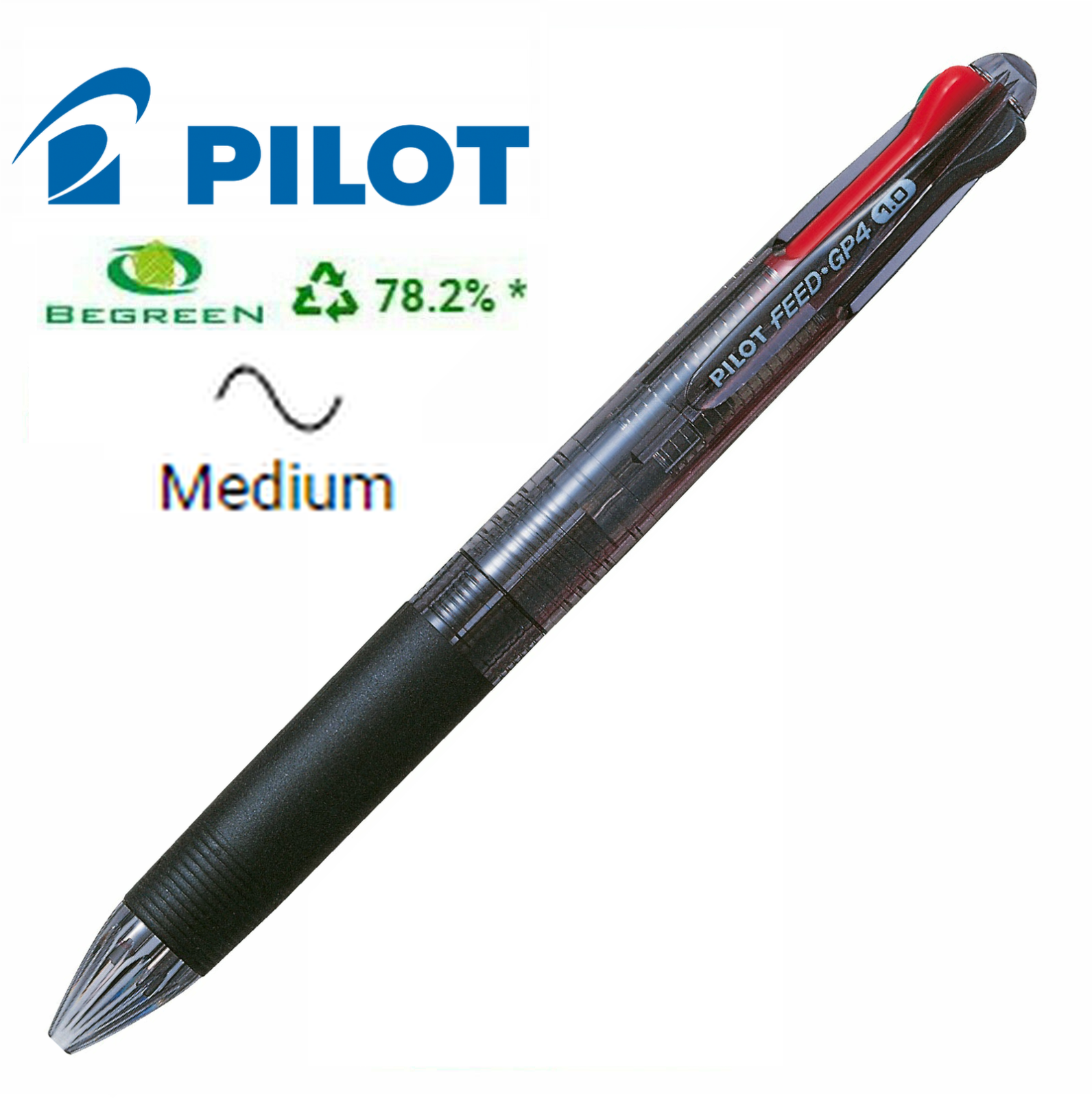 Pilot BegreeN Feed '4 Colours' Ballpoint Pen Multi Pen Black Barrel ...
