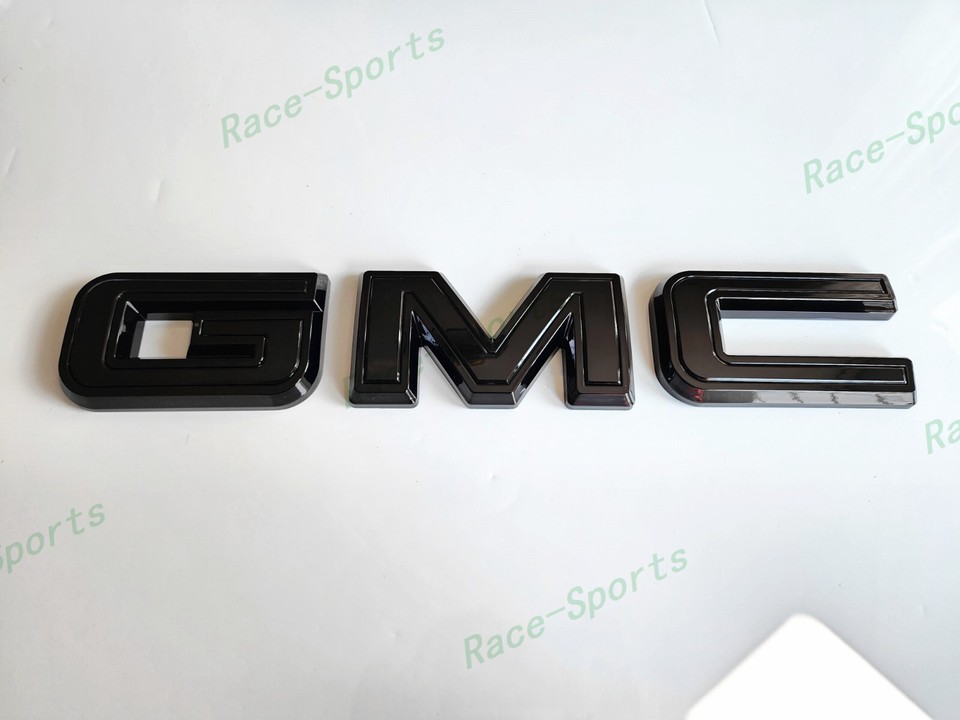 OVERLAY Front Rear Gloss Black GMC Emblems Fit 2021+ Yukon Yukon XL | eBay