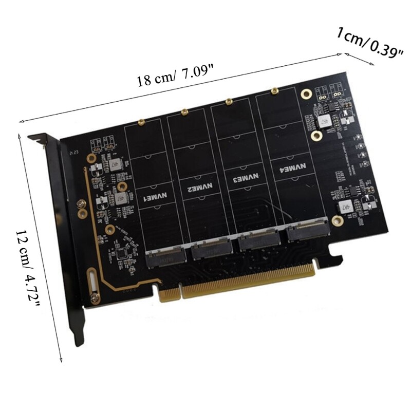 4Port PCIE X16 to M.2 NVME Expansion Card Mechanical VROC Card | eBay