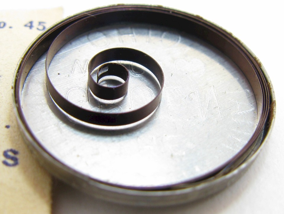 Gruen 460 465 467 470 watch movement part blue mainspring NO friction ...