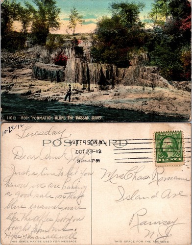 Rock Formation Along the Passaic River Postcard | eBay