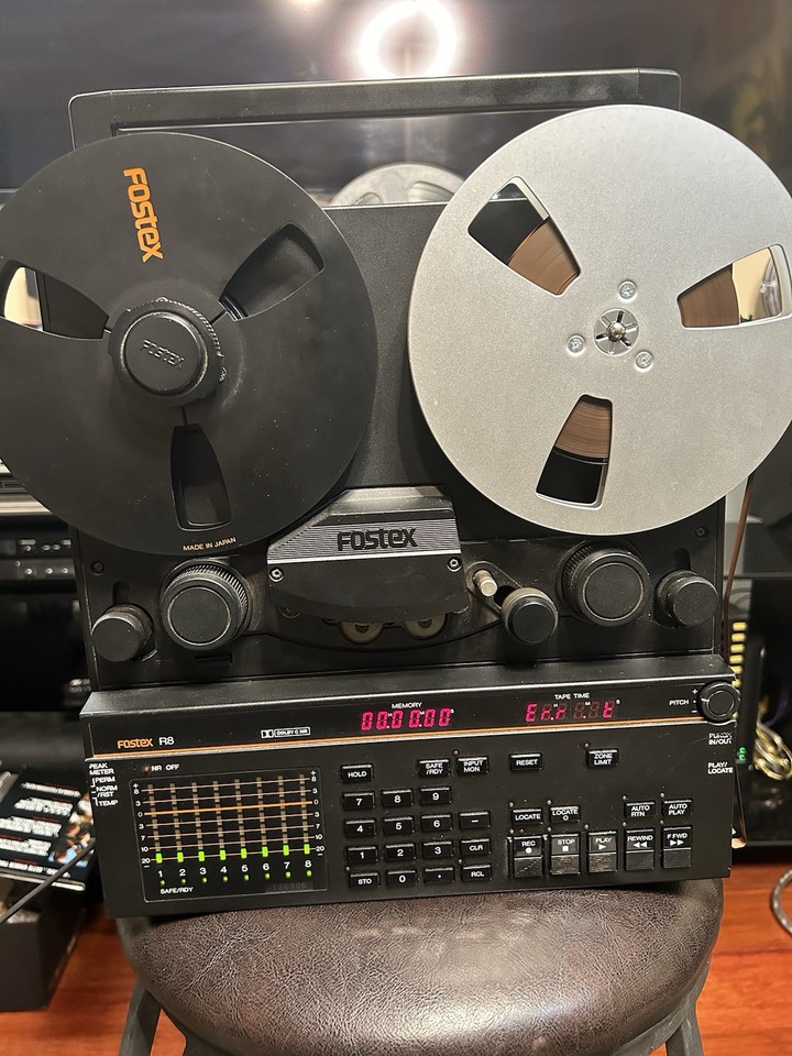 FOSTEX model R8 Reel To Reel Deck Recorder Displays The Word FOSTEX ...