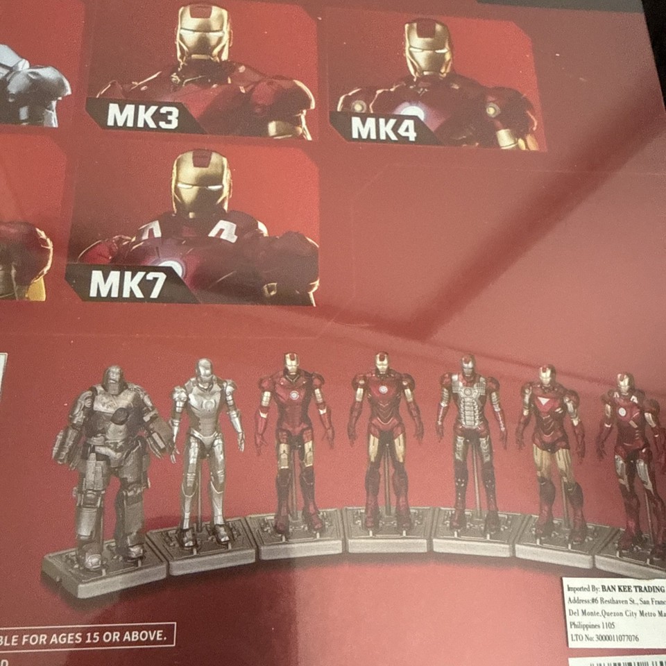 ZD Toy Iron Man MK1 MK2 MK3 MK4 MK5 MK6 MK7 Action Figures Marvel 4 ...
