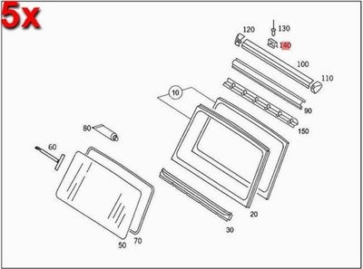 Genuine MERCEDES W164 W463 X164 SUV Clip 5 Pcs 0049885678 | eBay