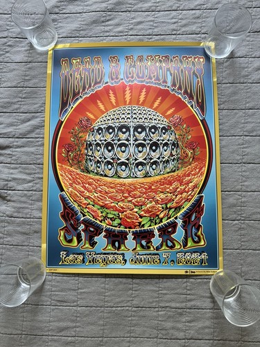 GOLD FOIL Poster Dead & Company Sphere Las Vegas NV 2024 #/300 Mike ...
