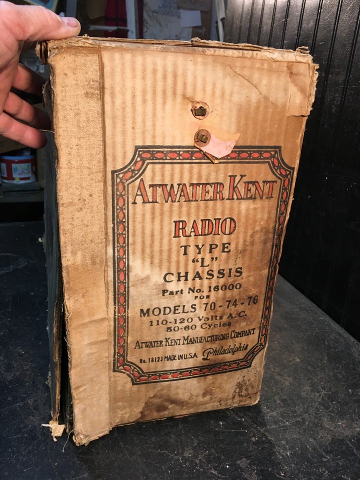 Original Atwater Kent Radio Shipping Box for Type L Chassis Model 70-76 ...