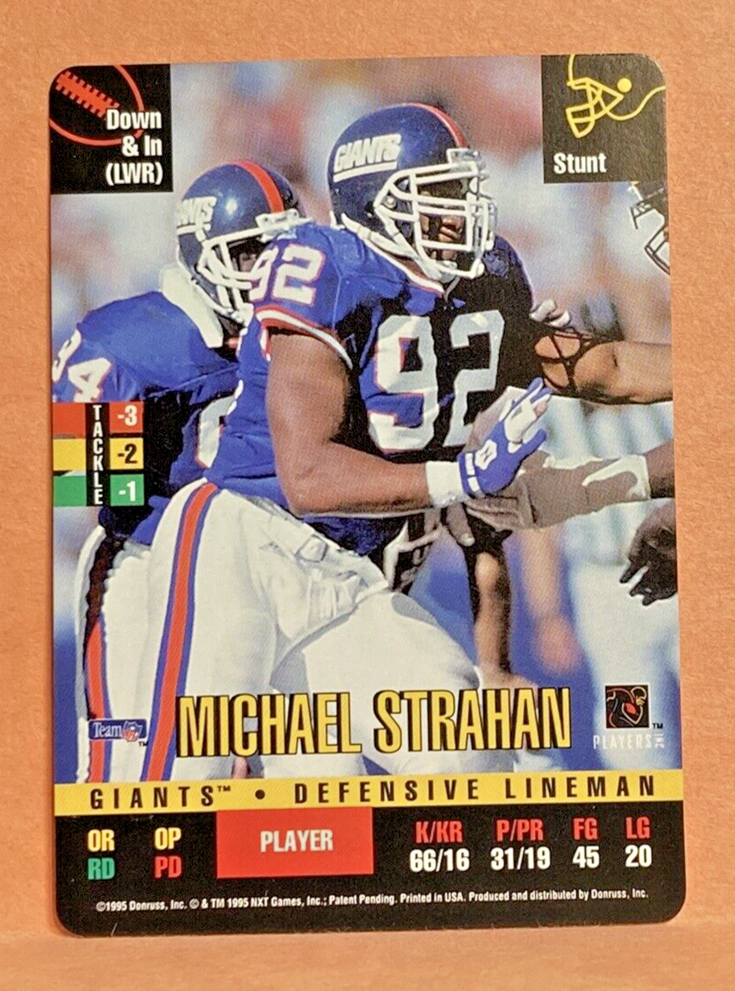 1995 Donruss Red Zone MICHAEL STRAHAN Card #216 Giants HOF | eBay
