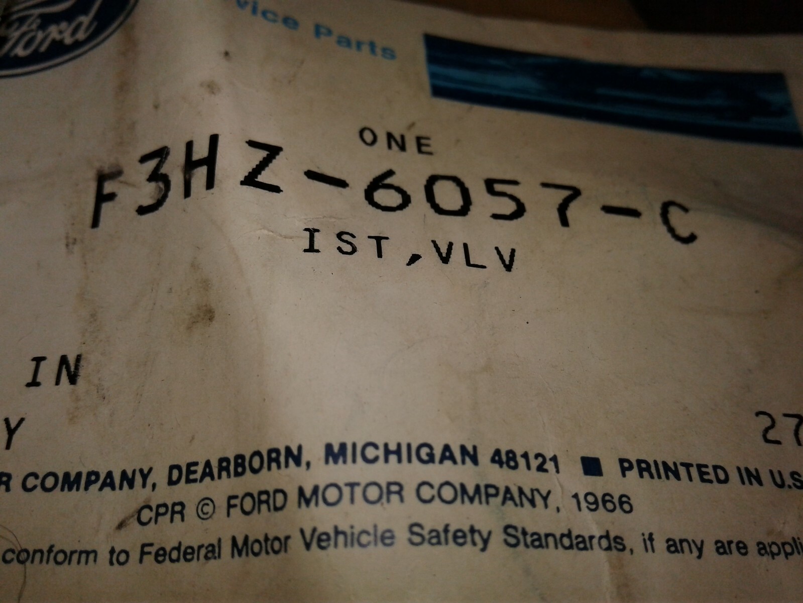 Ford Insert Valve F3HZ-6057-C for sale online | eBay