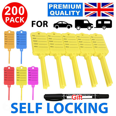 Car Key Tags 200x Multi Purpose Self Tie To Identify Your Vehicles All ...