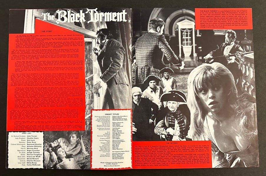 The Black Torment 1964 Original UK Campaign Pressbook Heather Sears ...