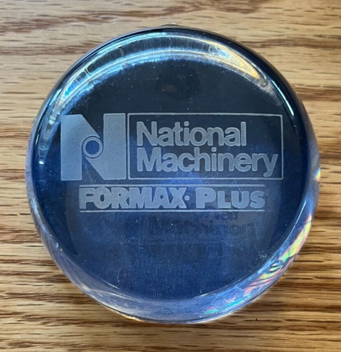 Vintage National Machinery Formax Plus Glass Paperweight | eBay
