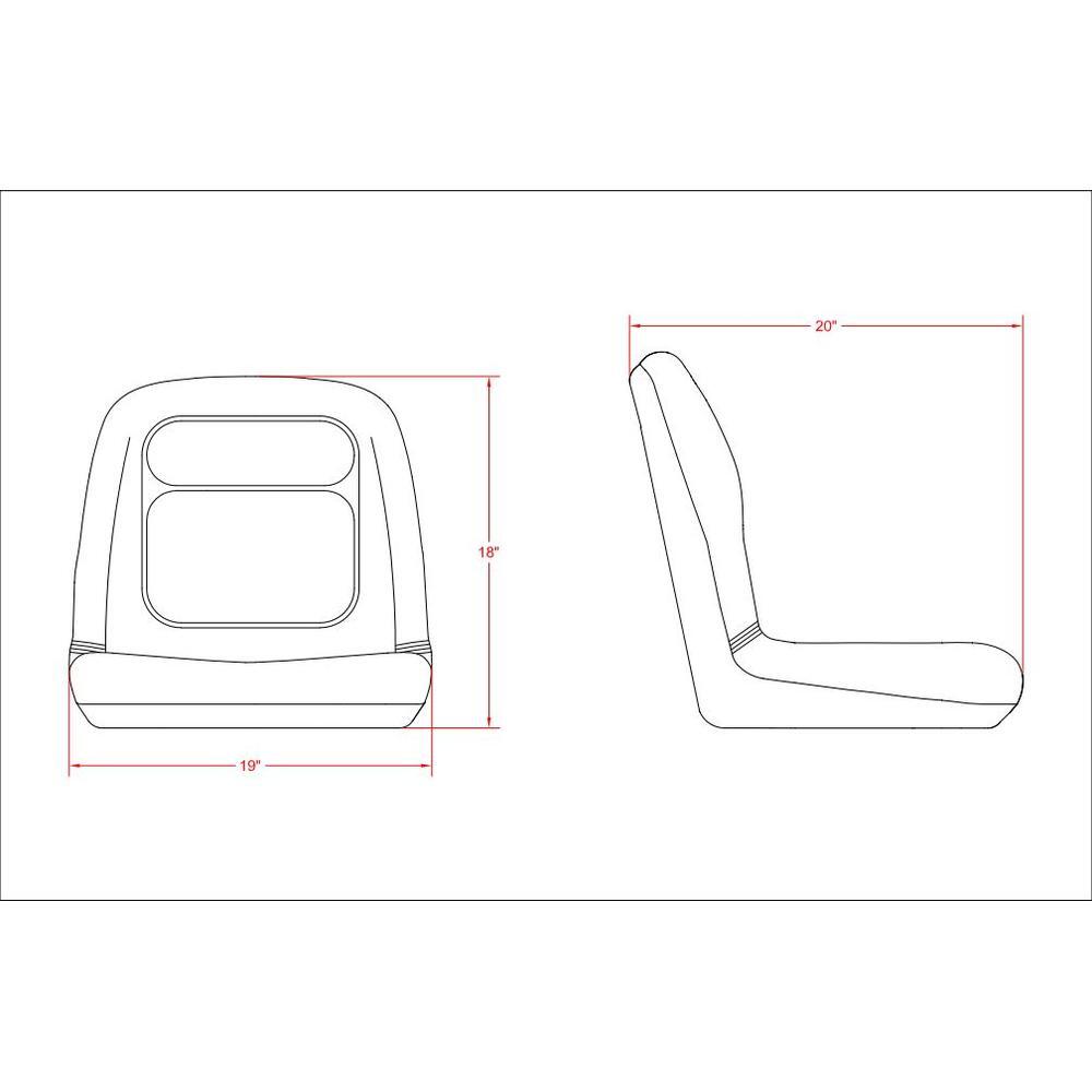 Yellow Bucket Seat Fits John Deere 5105 and 5205 With Original Bucket ...