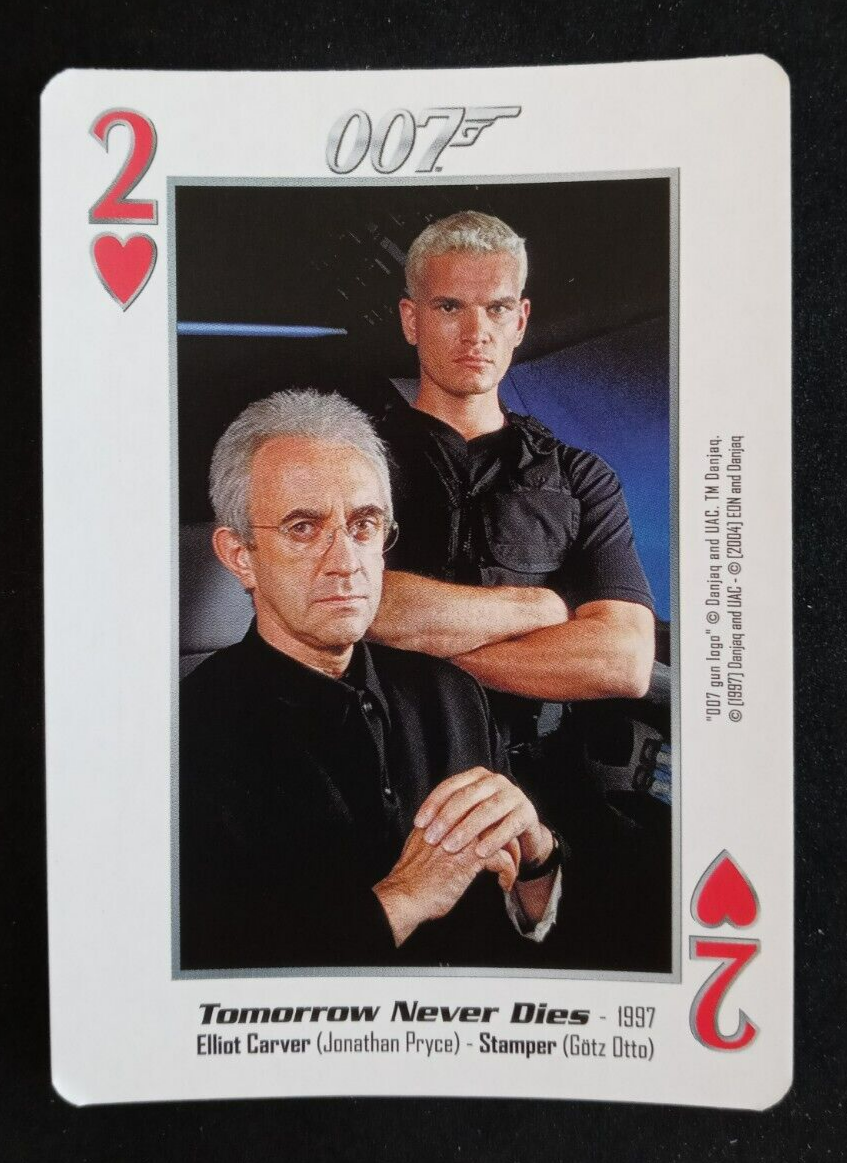 2002 James Bond 007 Movie Playing Card Films 11-19 2 Hearts | eBay