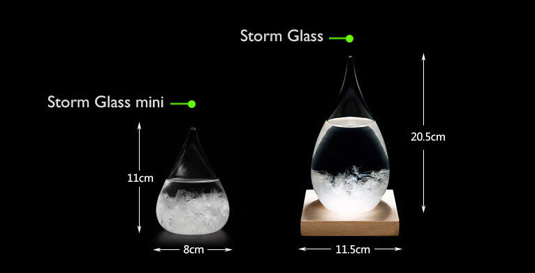 Storm Glass Barometer Crystal Drop Water Shape Weather Forecaster ...