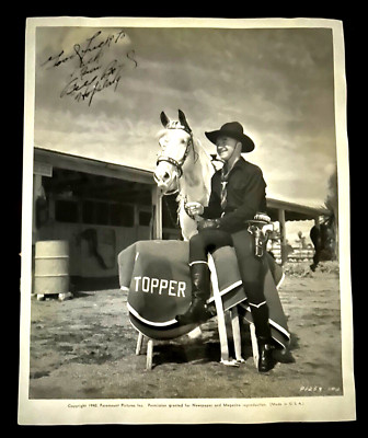 Bill Boyd Hopalong Cassidy Topper Signed Inscribed Original Photo w ...