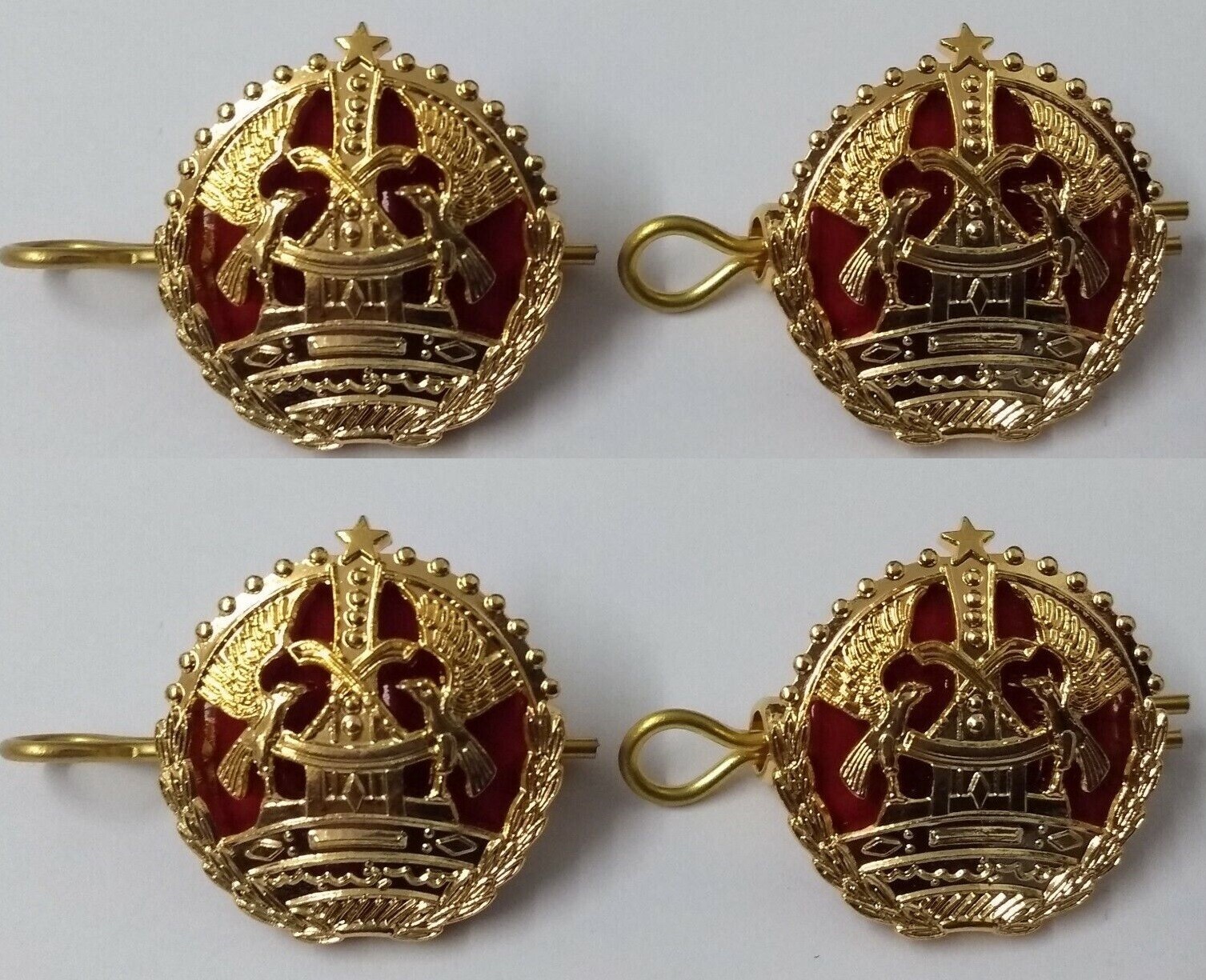 Officer Rank Badges Facing Birds Insignia Small Split Pin Rank Pips 2 ...