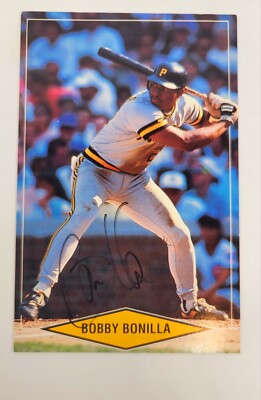 AUTHENTIC AUTOGRAPHED Bobby Bonilla Trading Card 1990 Pittsburgh ...