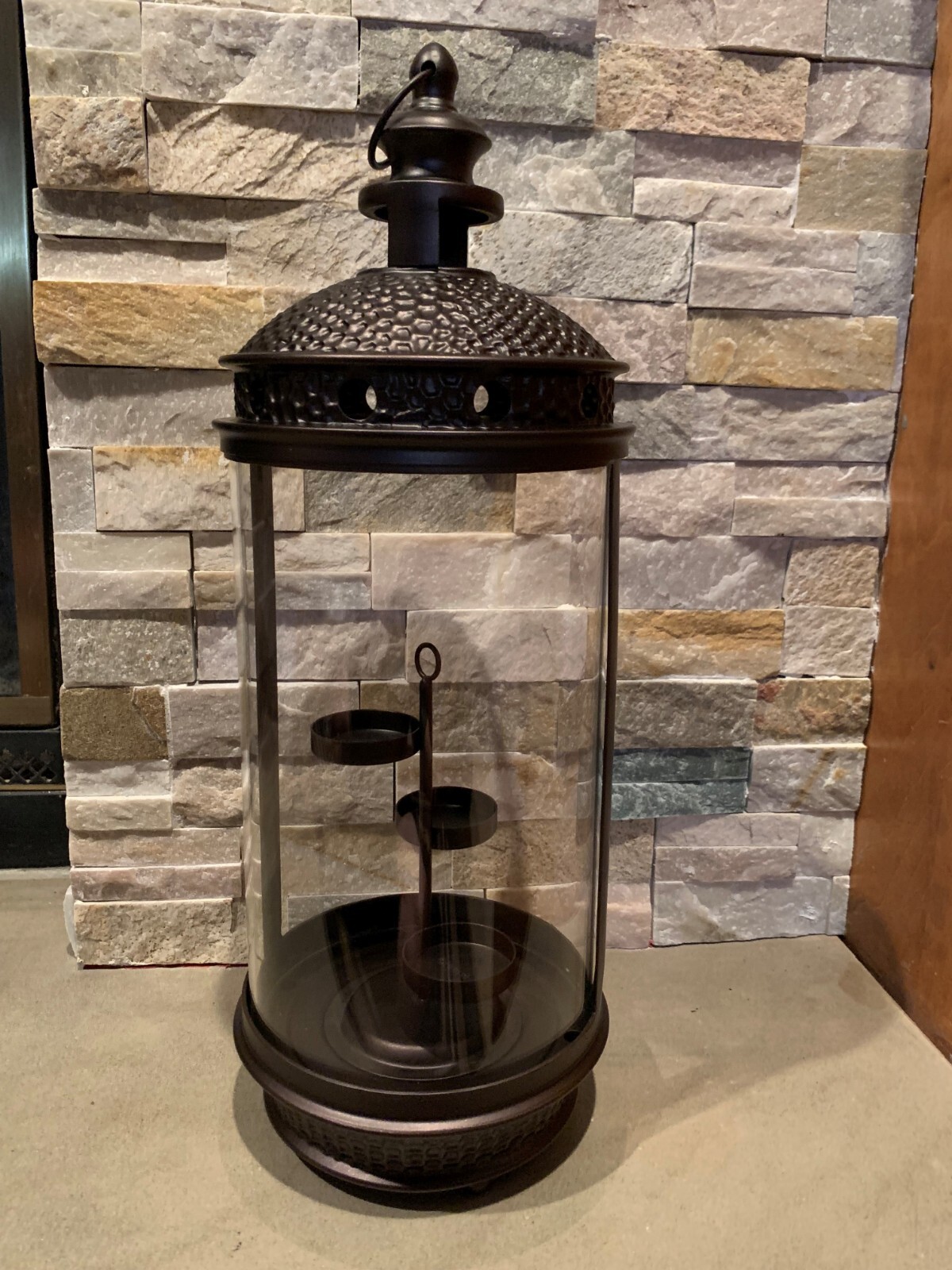 PartyLite Hammered Minaret Lantern P93382 NEW IN BOX up to two ...