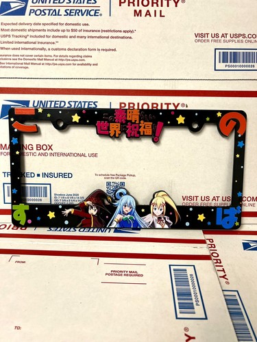 Konosuba License Plate Frame featuring Aqua, Megumin, and Darkness | eBay