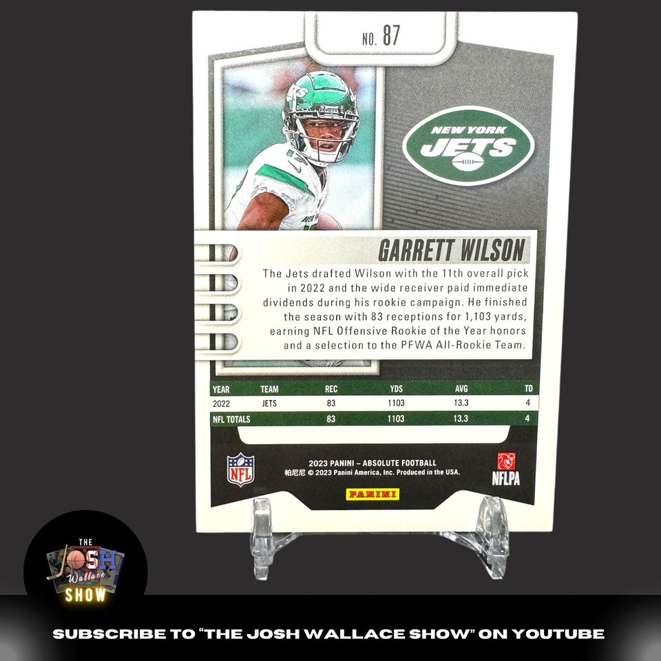 2023 Absolute #87 Garrett Wilson 69/100 JETS | eBay