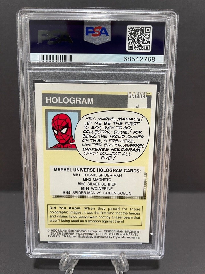 Cosmic Spider-Man 1990 Marvel Universe Hologram PSA 8 GRADED 2022 #MH1 ...