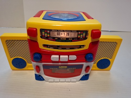 Vintage Kids CD Cassette Player Radio Toy Stereo Micro Audio System ...