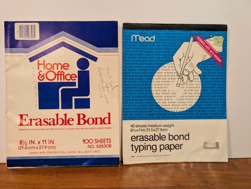 Erasable Bond Typing Paper 80+ Sheets No. 528308 Home & Office Mead ...