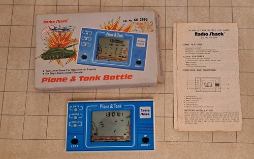 Vintage RADIO SHACK PLANE TANK BATTLE GAME ELECTRONIC HANDHELD WORKING ...