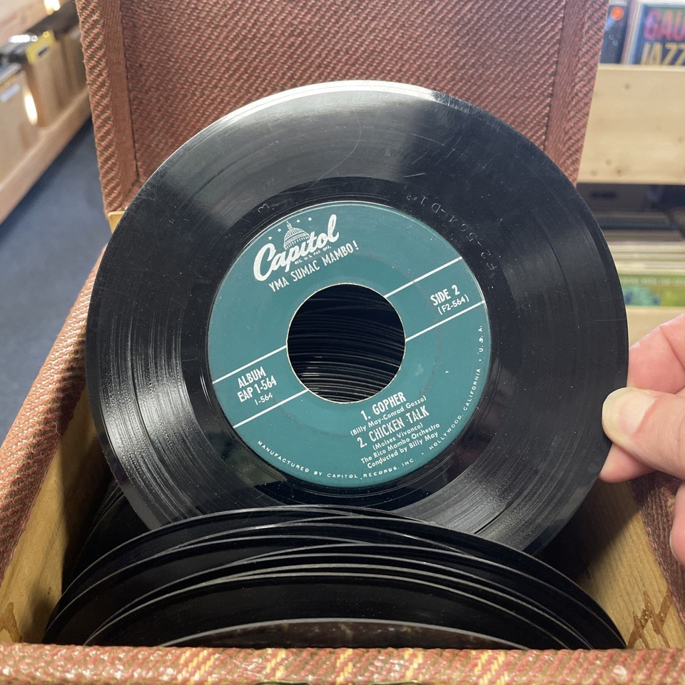 Vintage 45 Vinyl Collection And Carrying Case 60s 50s Oldies Doo Woo R ...